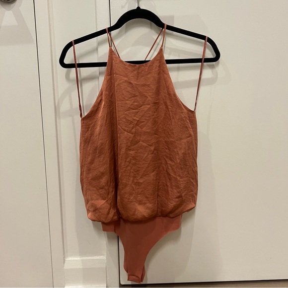 Zara | Tops | Free People Rust Bodysuit | Poshmark